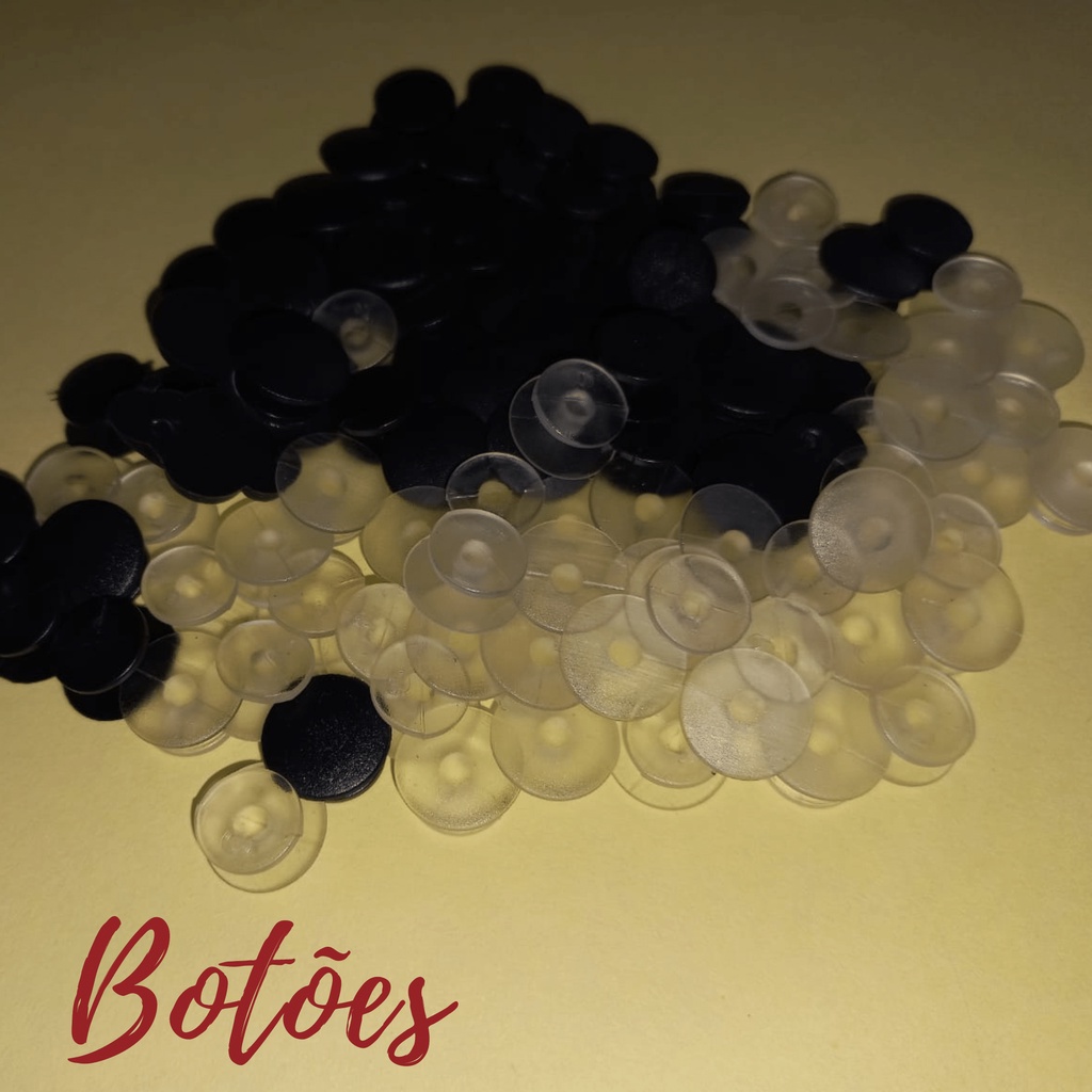Kit de botões com 10 unidades preto ou transparente pin enfeites botons ...