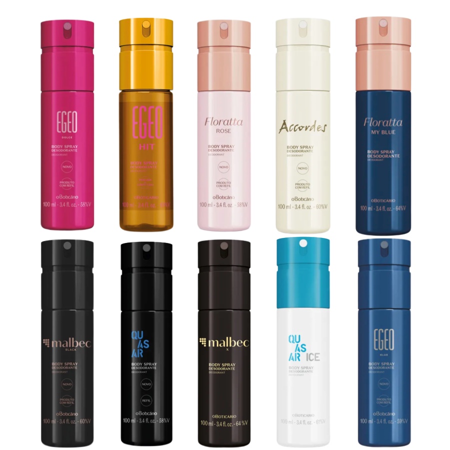 Body Spray Desodorante 100ml O Boticario | Shopee Brasil