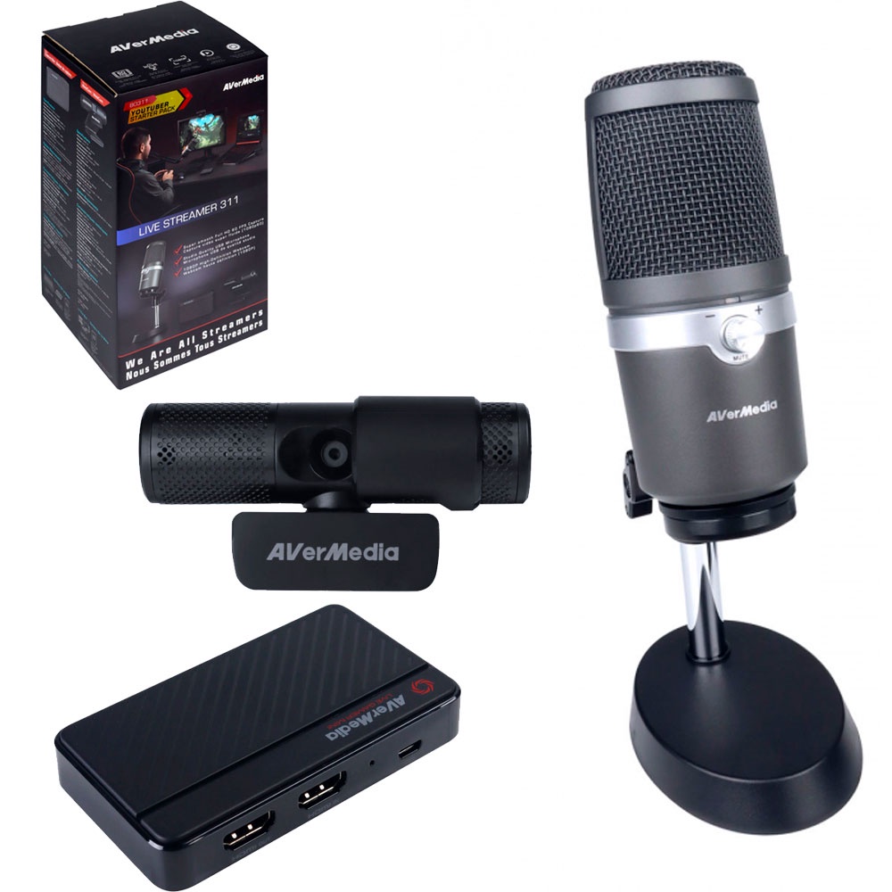Kit Live Streamer: Placa de Captura GC311 + Microfone Profissional ...