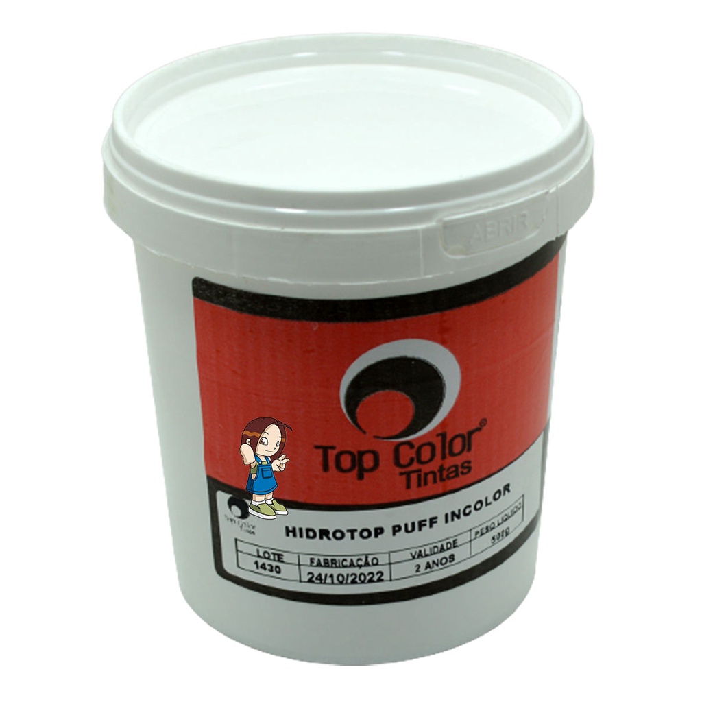 Tinta Serigráfica Hidrotop Puff Incolor para tecido à base de água - Embalagem 500g - Serigrafia ...