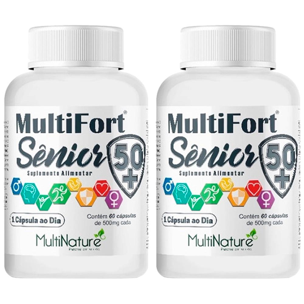 Kit 2x MultiFort Sênior 50+ 60 Cápsulas MultiNature | Shopee Brasil