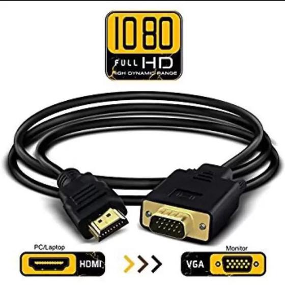 CABO CONVERSOR ADAPTADOR HDMI MACHO X VGA MACHO 1.8 METROS | Shopee Brasil