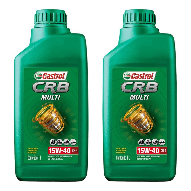 Kit 2 Litros Castrol Crb Multi 15w40 Mineral | Shopee Brasil