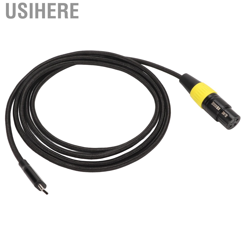 Usihere XLR to USB C Cable Flexible Type Male Female Cord Connector ...