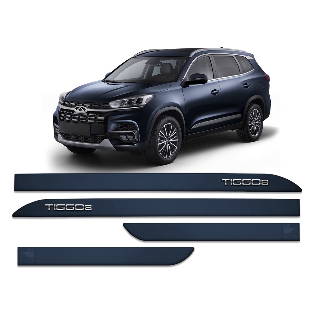 Jogo De Friso Lateral Porta Modelo Alto Relevo Facão Tiggo 8 2020 2021 2022 2023 | Shopee Brasil