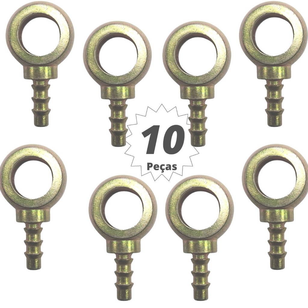 10 Und Olhal Banjo 14mm Espigão 1/2x3/8 Mangueira Tubo Nylon | Shopee ...
