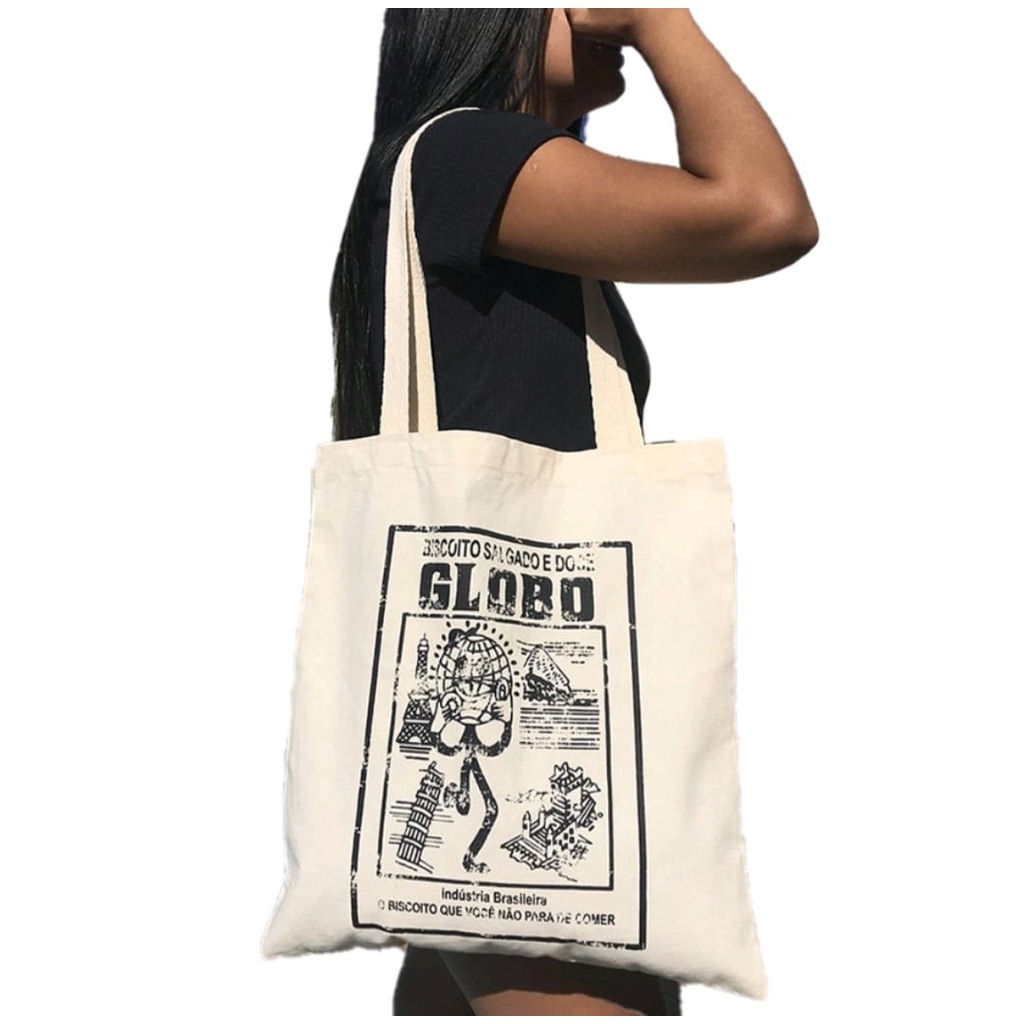 Sacola Ecobag Bolsa Biscoito O Globo Praia Piscina Passeio Verão Unissex | Shopee Brasil