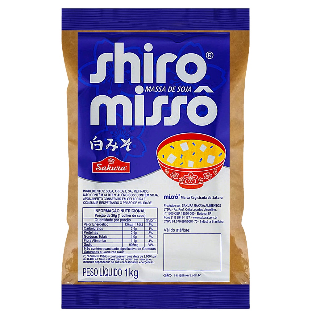 Misso Massa De Soja Fermentada Shiro Sakura 1kg | Shopee Brasil