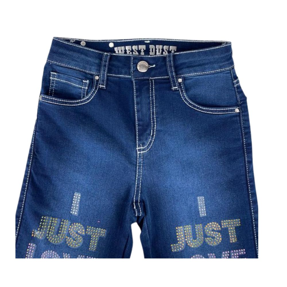 Calca County Feminina West Dust Jeans Flare I Just Love Horses em ...