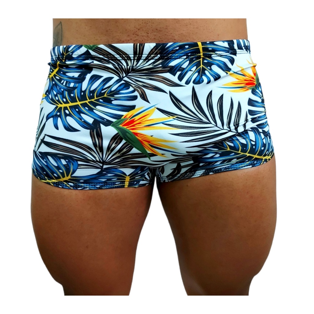 Sunga Tipo Boxer Estampada com Folhagem | Shopee Brasil