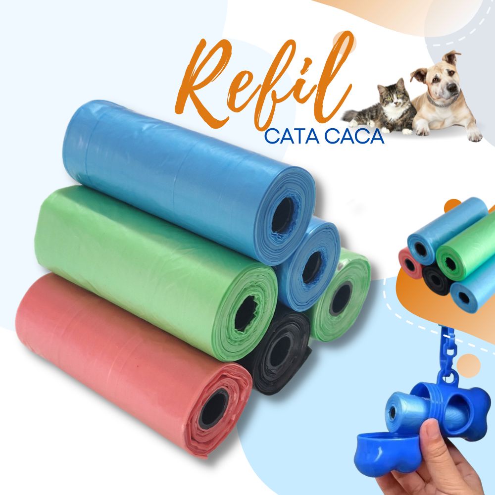 Refil Saquinho Cata Caca Pet Para Cachorro e Gato | Shopee Brasil