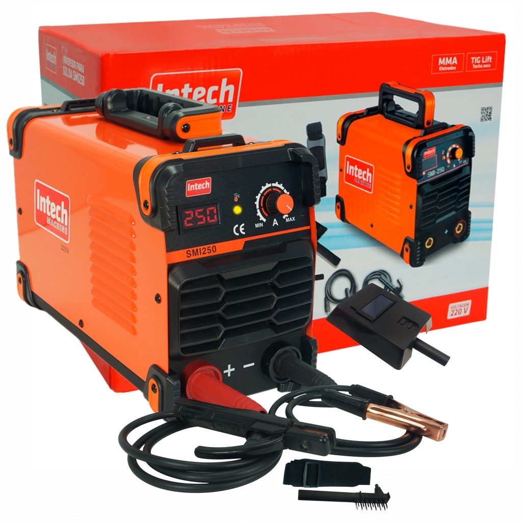 Maquina De Solda Inversora 250a Mma/tig Lift Smi250 Intech | Shopee Brasil