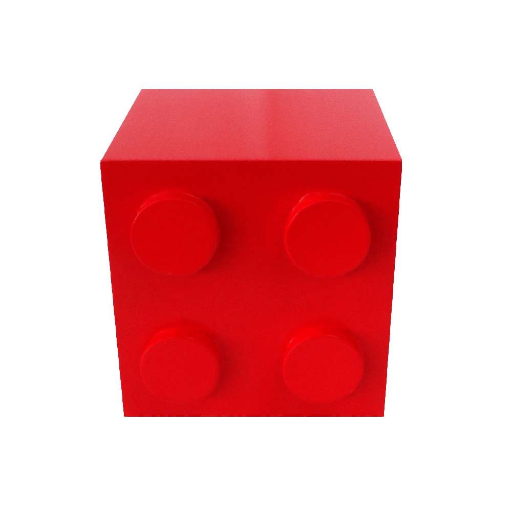 CUBO LEGO MDF QUADRADO VERMELHO | Shopee Brasil