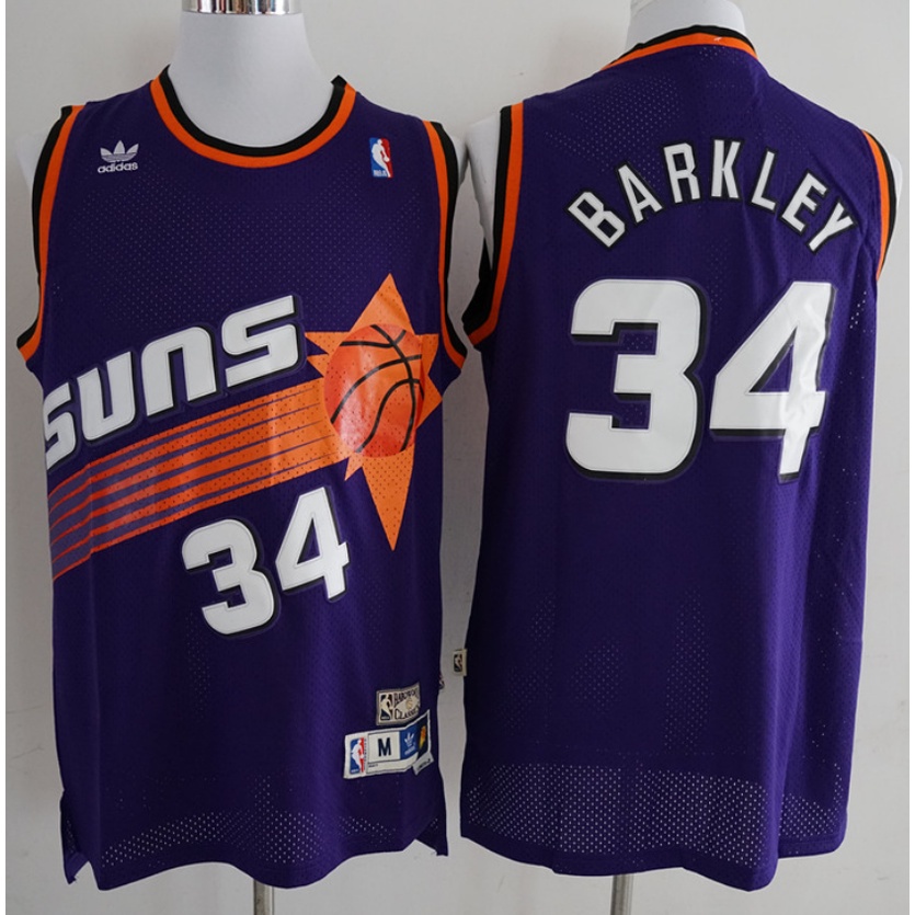 Venda A Quente NBA Men's Phoenix Suns # 34 Charles Barkley Camisa De ...