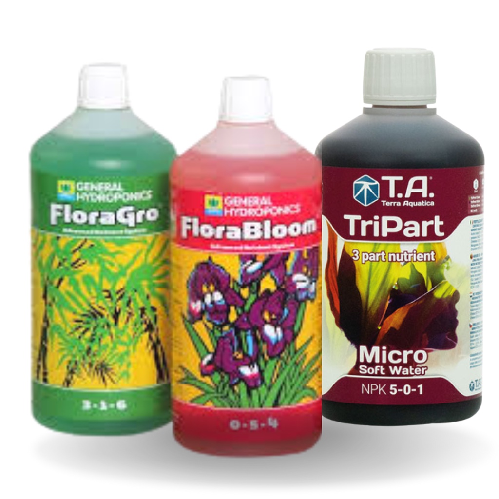 Kit Fertilizante GH + TA Flora Tripart Series (Grow+Bloom+Micro) | Shopee Brasil