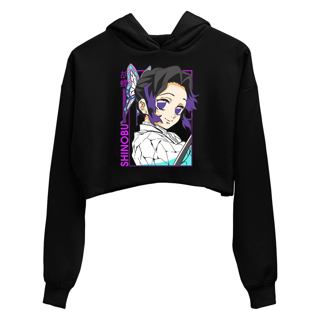 Moletom Cropped Shinobu Demon Slayer | Shopee Brasil
