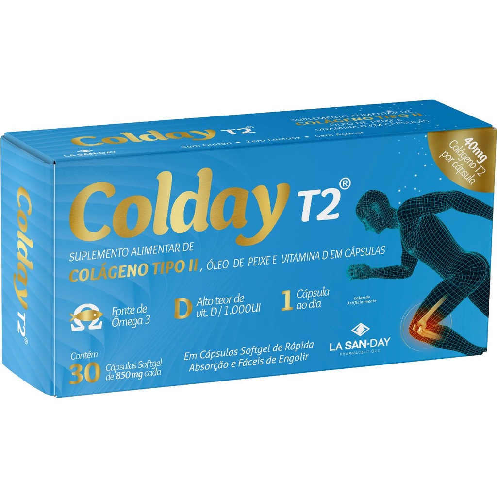 Colday Tipo 2 Com 30 Cápsulas Softgel - La San-Day | Shopee Brasil