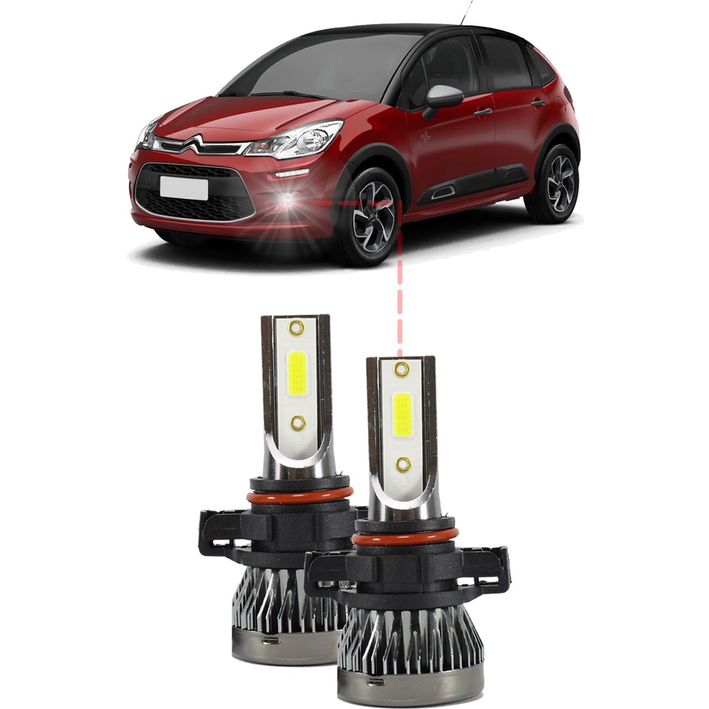 Kit Ultra Led Milha Citroen C3 2014 À 2019 22000Lm Canceller | Shopee ...