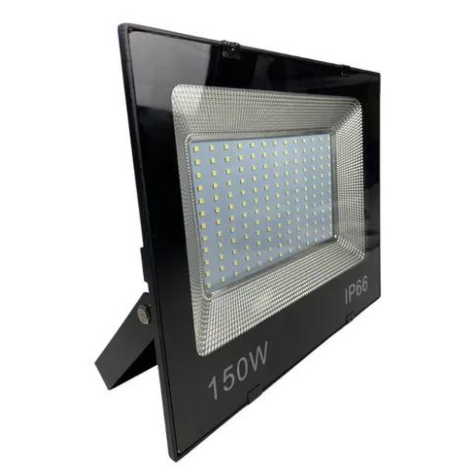 Refletor Holofote Led 150w Ip66 Bivolt Prova Dagua Preto | Shopee Brasil