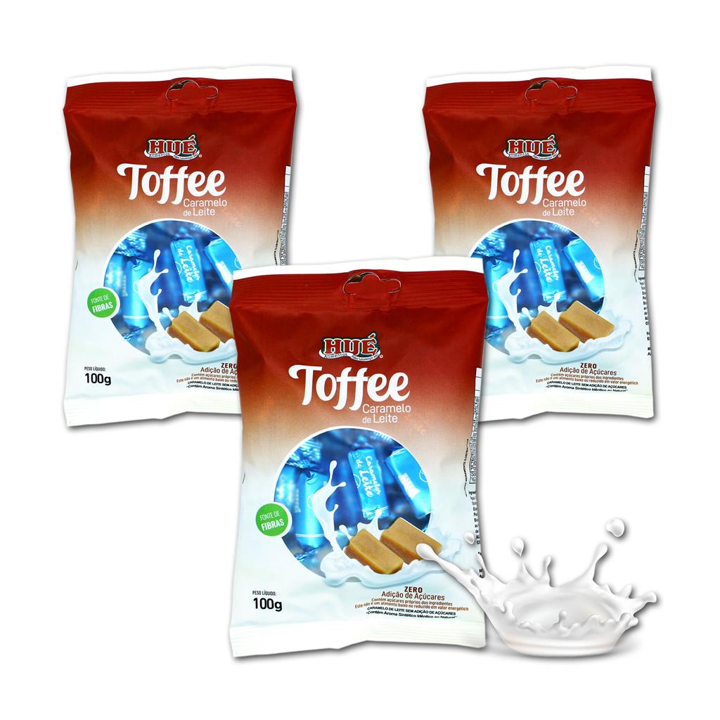 BALA TOFFEE DE CARAMELO DE LEITE ZERO HUE 100G DIET KIT 3 UN | Shopee ...