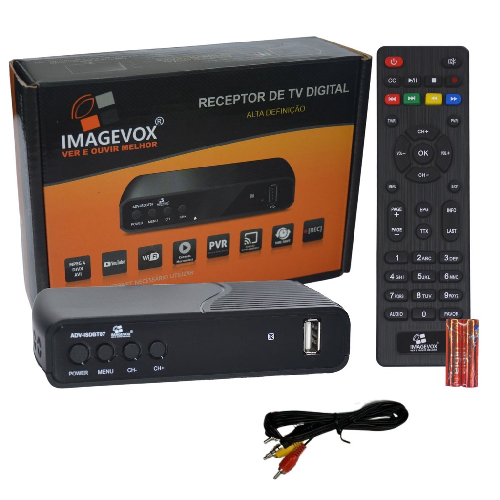 Conversor E Receptor De Tv Digital Hdtv Imagevox Isdbt07 | Shopee Brasil