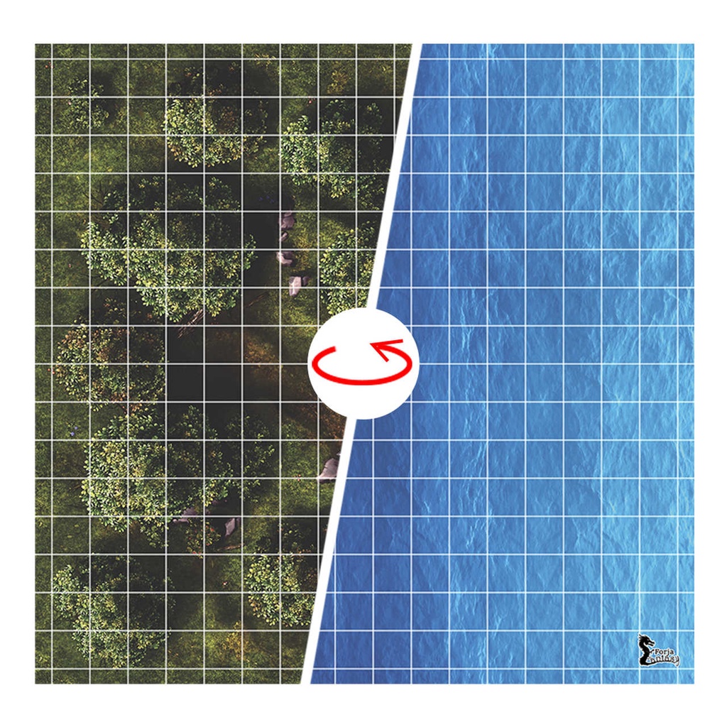 Grid de Batalha Terreno - Riscável - Dupla Face - 29x41cm - RPG ...