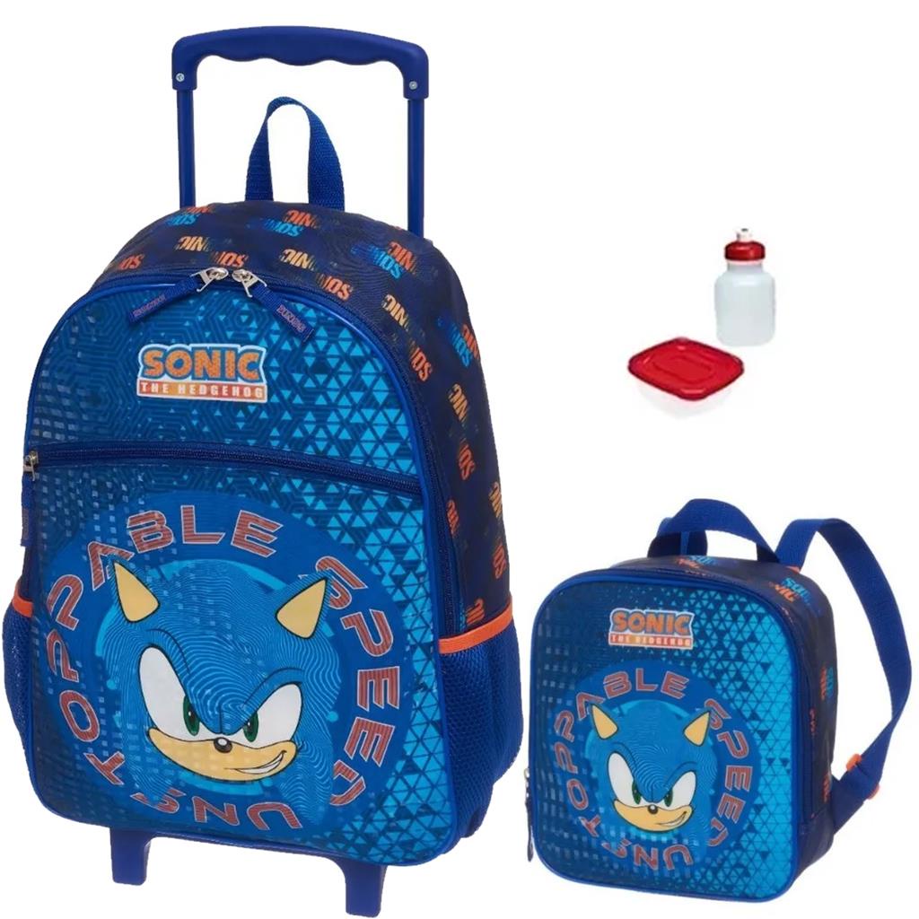 Kit Mochila Mochilete Escolar Sonic Filme Original Infantil Tamanho ...
