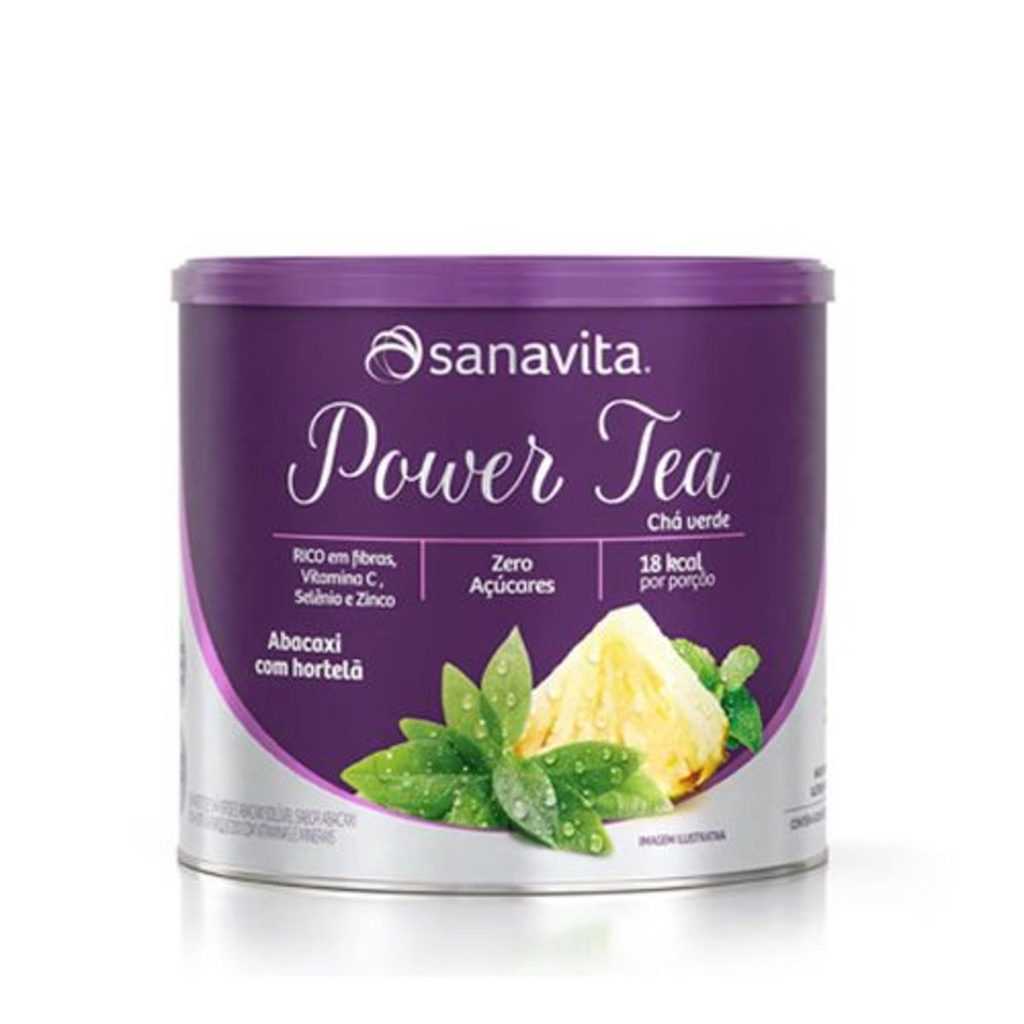 POWER TEA CHA VERDE ABACAXI C/HORTELA - LATA 200G | Shopee Brasil