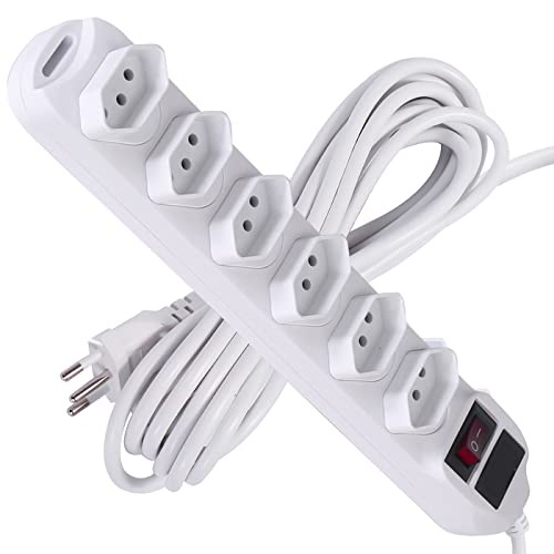 Extensão Filtro De Linha Régua 6 Tomadas Bivolt Fusivel 3m SL7606 KAPBOM | Shopee Brasil