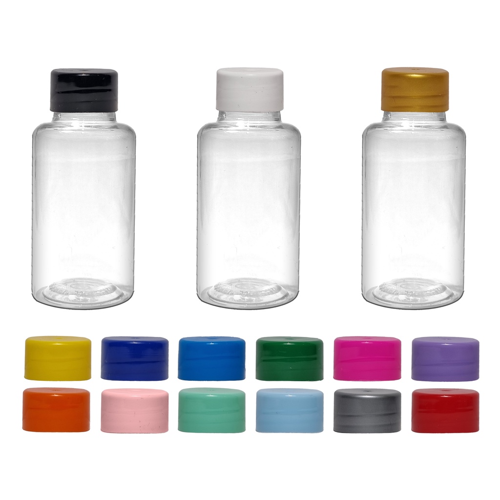 50 Frascos Pet 30 Ml Reto Tampa Rosca Plástica Fechada | Shopee Brasil