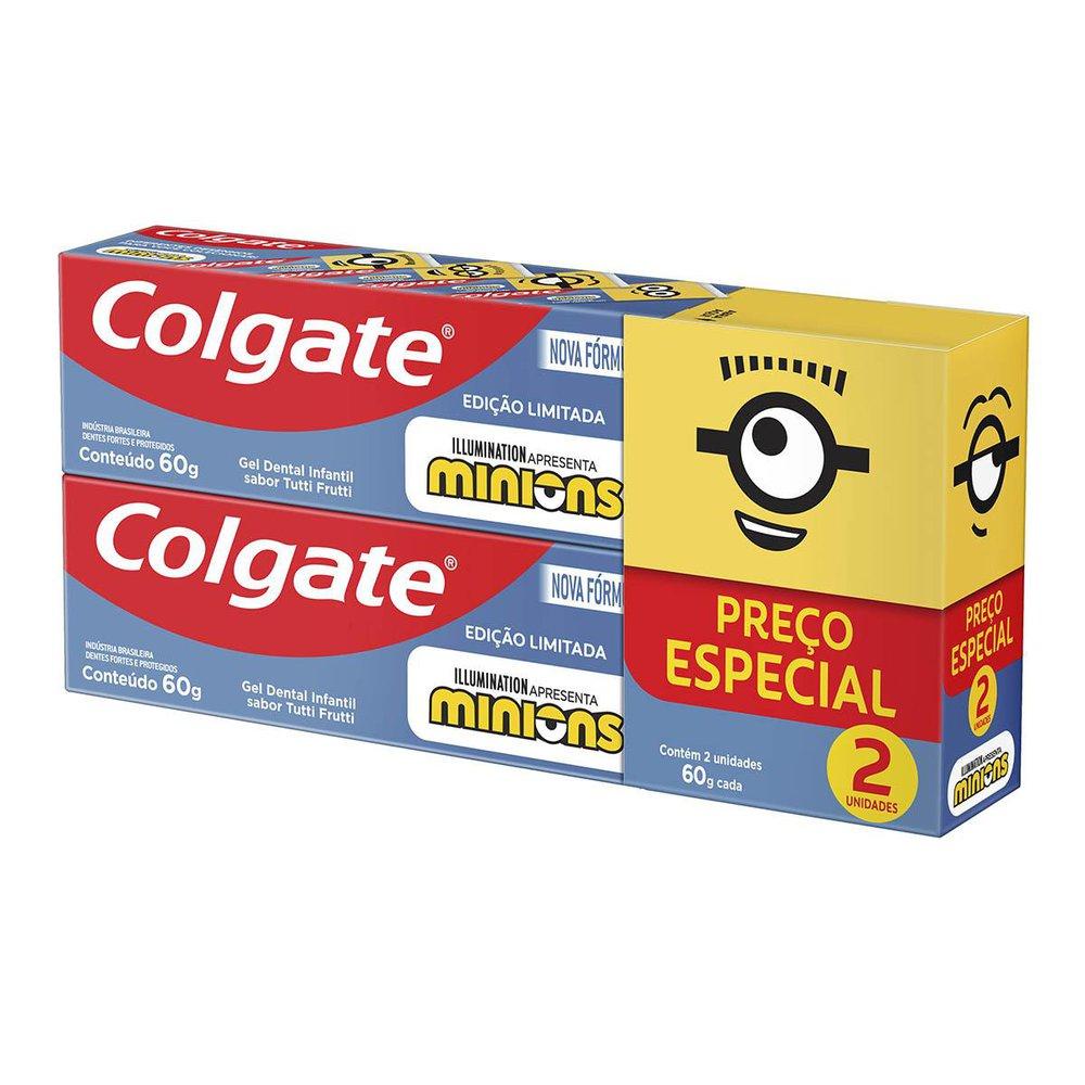 Creme Dental Infantil Colgate Minions 2 unidades de 60g | Shopee Brasil