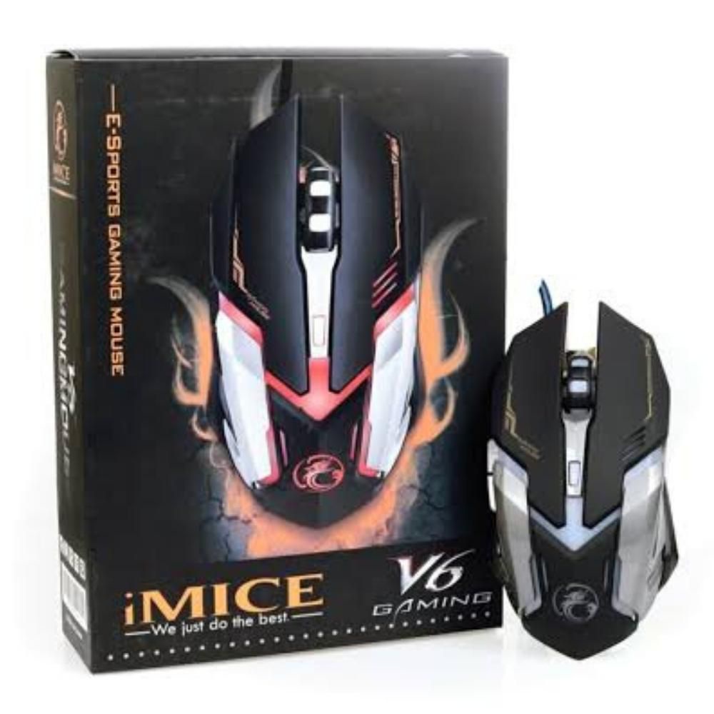 Mouse Gamer iMice V6 Top 3200 DPI Com fio 6 botões 2.4ghz usb pc gamer ...