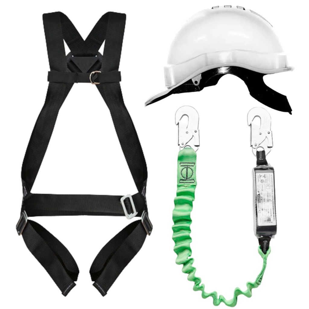 Kit EPI para Trabalho em Altura Cinturão Cinto Paraquedista + Talabarte ...