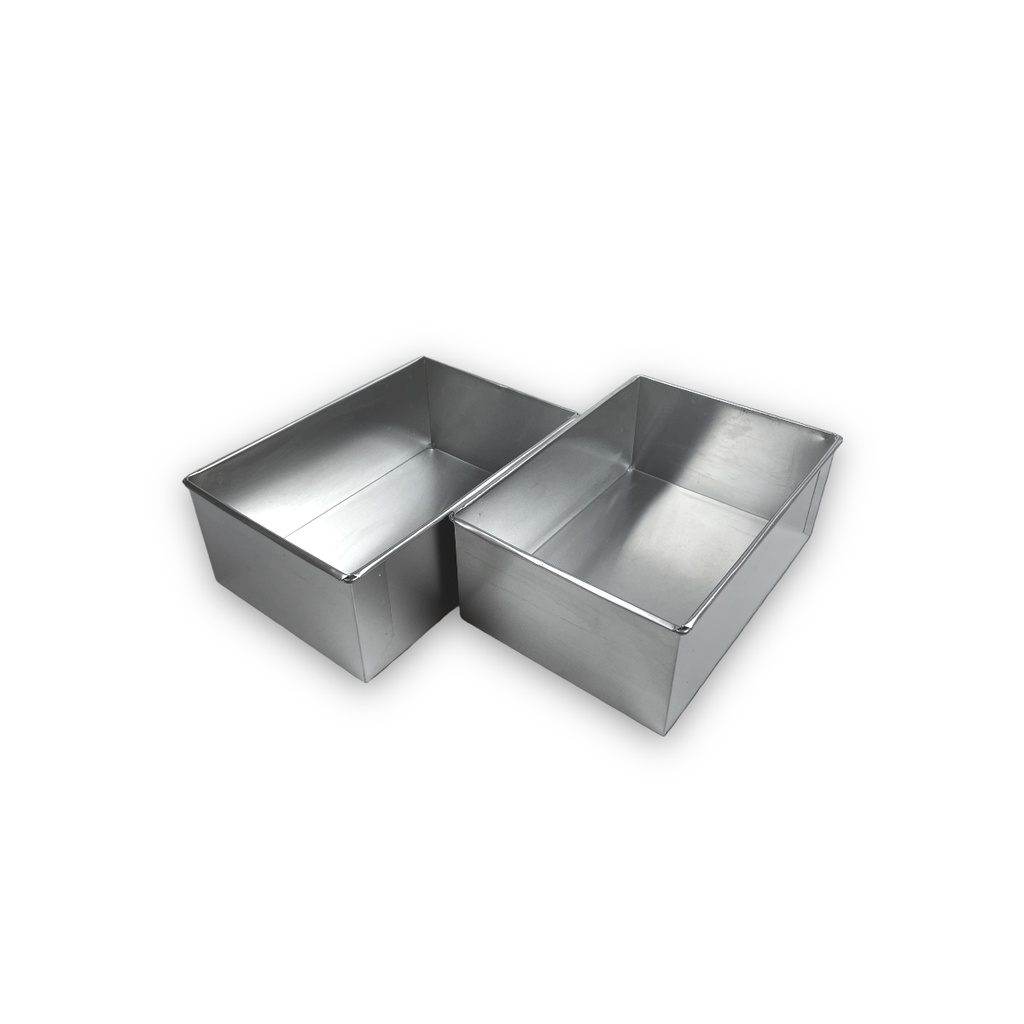 KIT 2 FORMAS PARA BOLO RETANGULARES ALTAS 25X17X10 ALUMÍNIO | Shopee Brasil