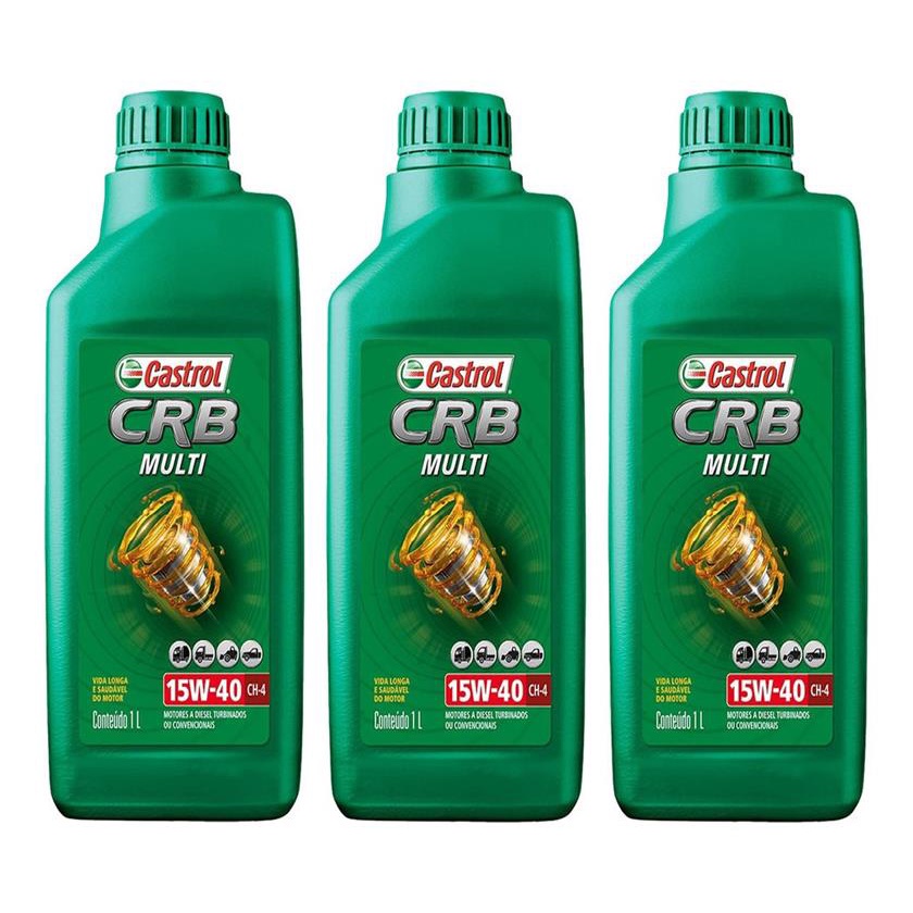 Kit 3 Litros Castrol Crb Multi 15w40 Mineral | Shopee Brasil