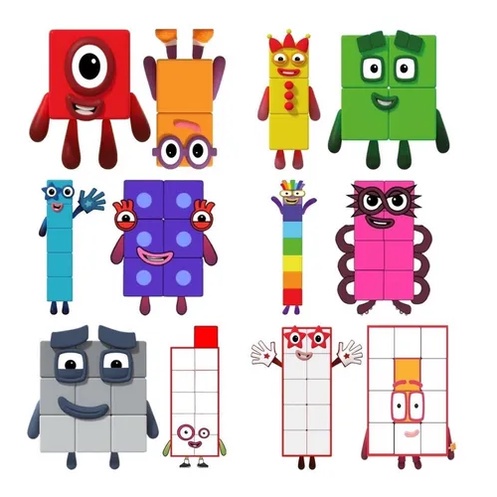 Number Blocks- 12 Displays De 20cm Toten | Shopee Brasil