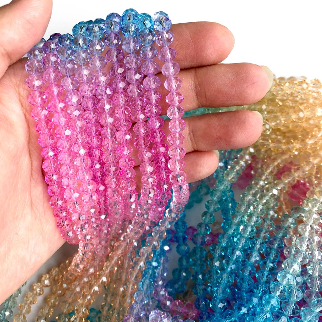 Fio Cristal Tie Dye Colorido, 6mm | Shopee Brasil