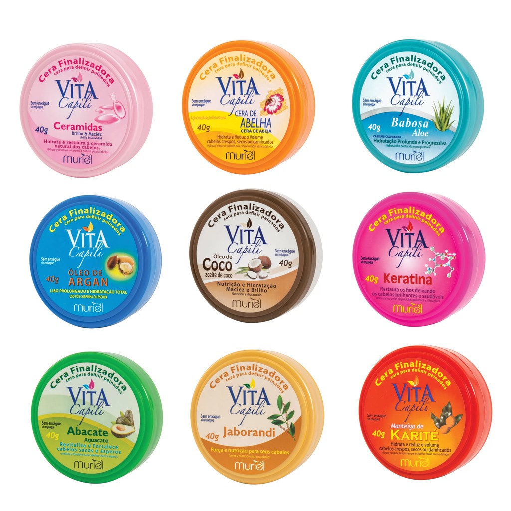 Cera Finalizadora Vita Capili 40g - Muriel | Shopee Brasil