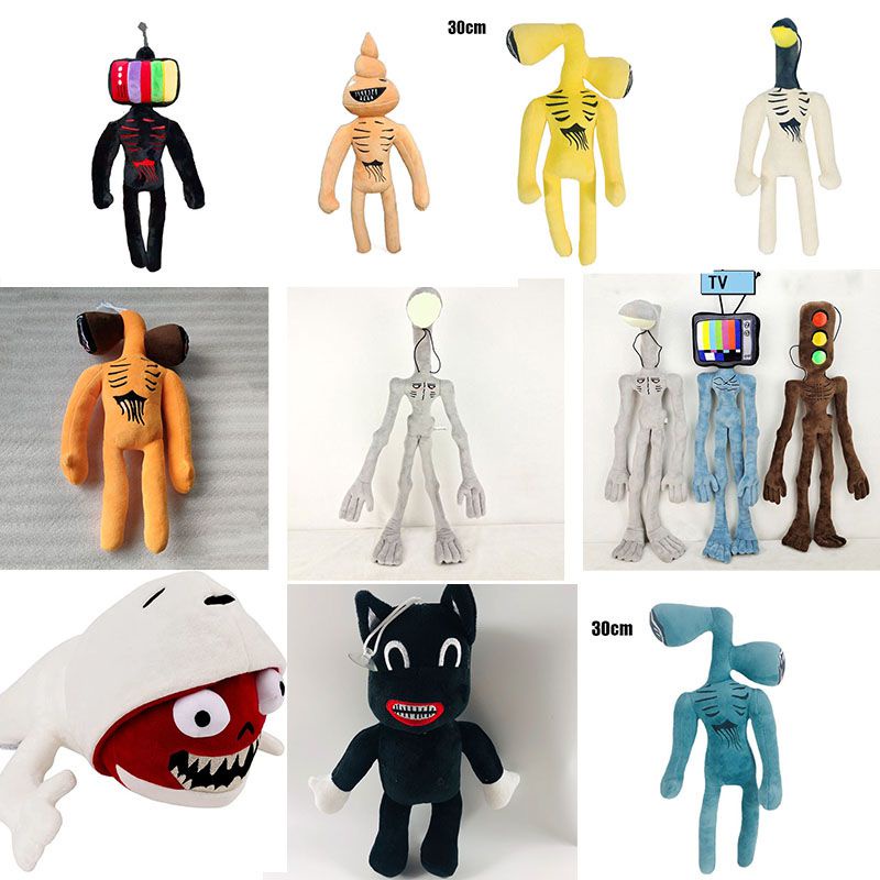 25-55cm Cute Anime SCP Siren Head Plush Toy Bendable Doll Monster ...
