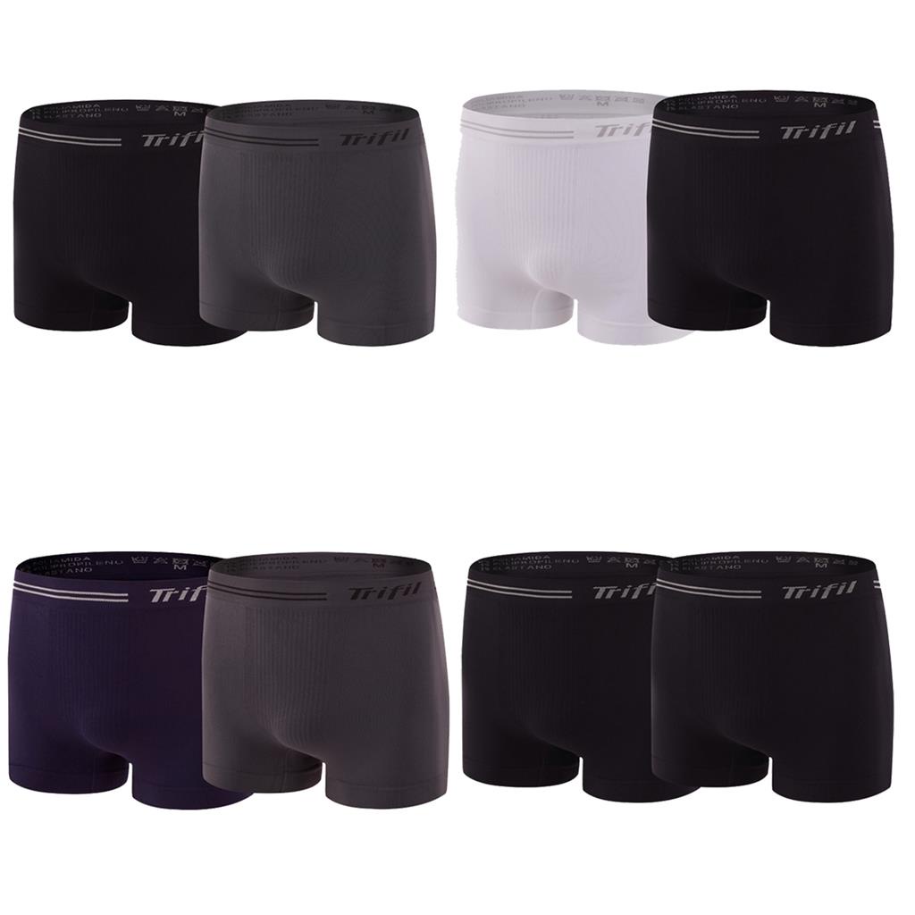 Kit 2 Cuecas Boxer Box Sem Costura Estampa Lisa Trifil Poliamida ...