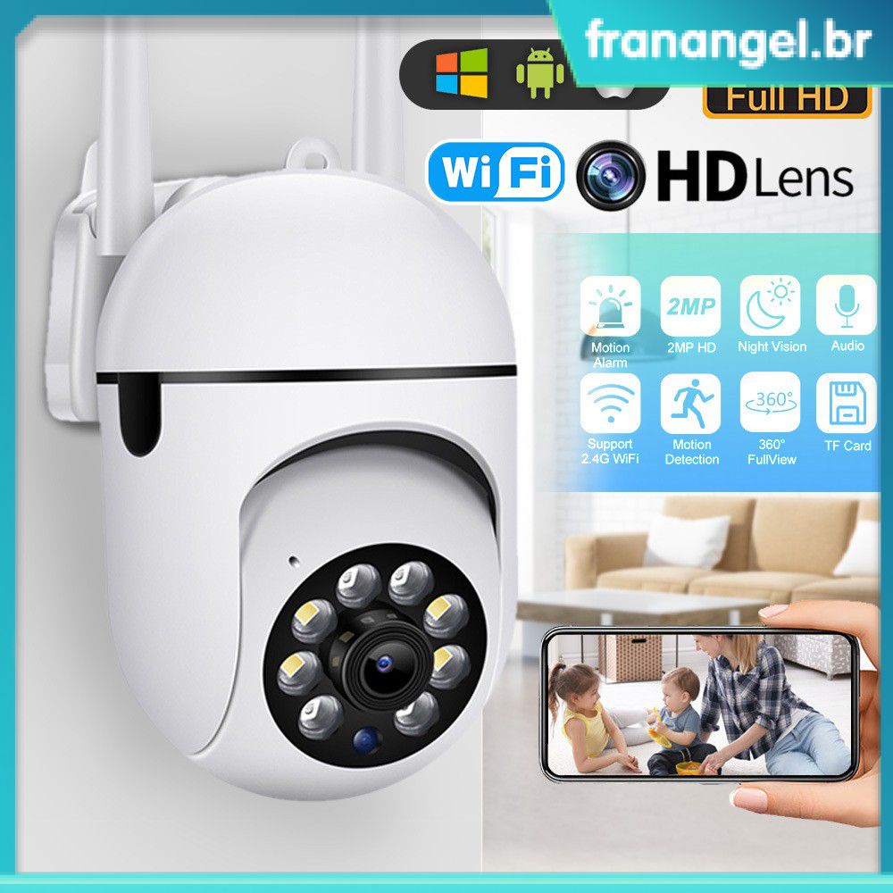 Câmera De Segurança wi-fi Ip À Prova D'água Wifi full hd yoosee ou ...
