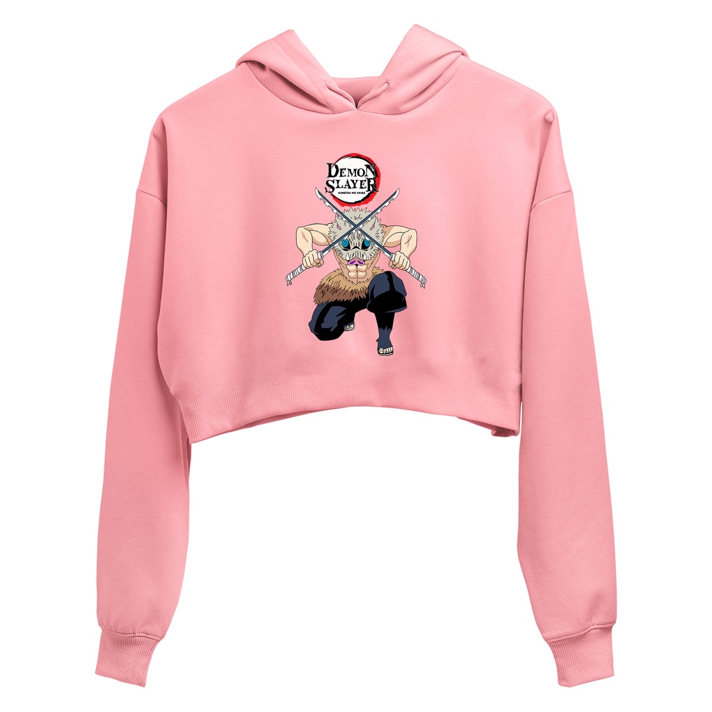 Moletom Cropped Demon Slayer Inosuke Hashibira | Shopee Brasil