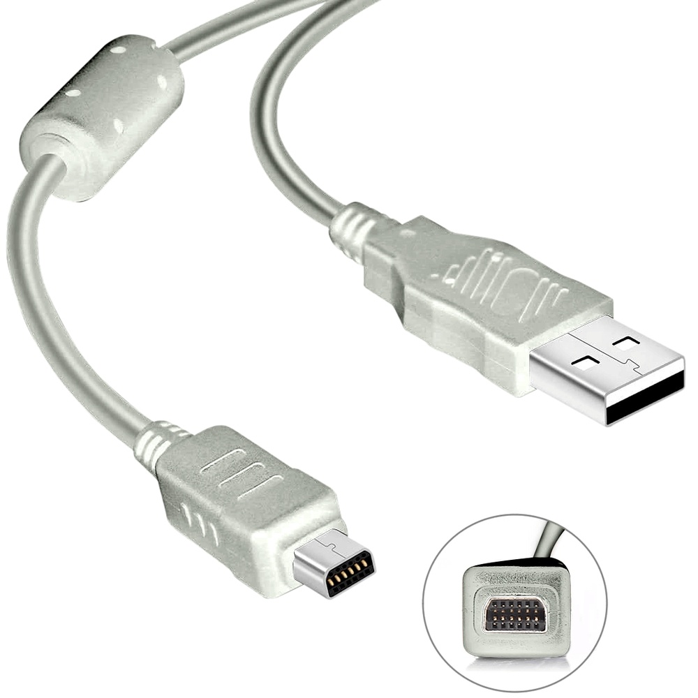 Cabo USB CB-USB5 / CB-USB6 / CB-USB8 12 Pinos para Câmeras Olympus ...