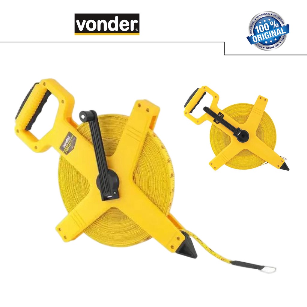 Trena longa de fibra com 100 metros VONDER caixa aberta | Shopee Brasil