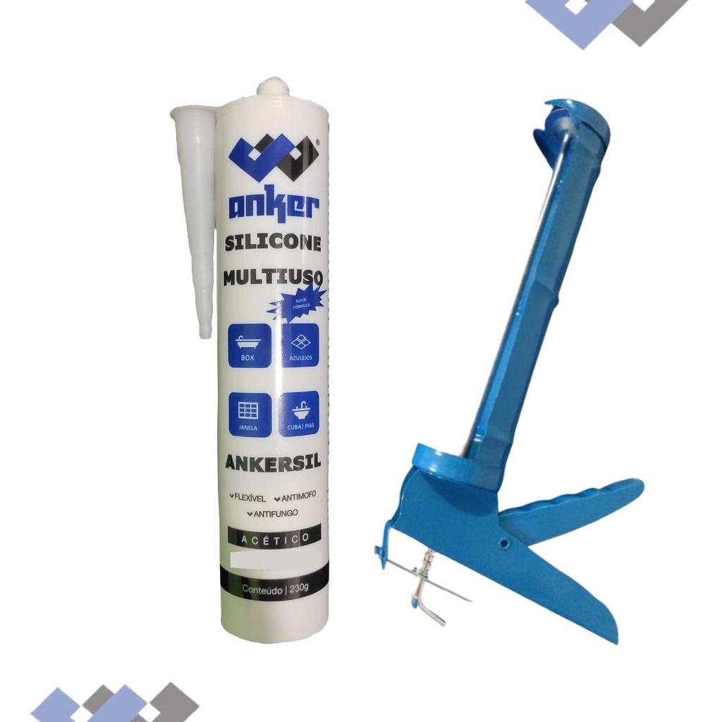 Silicone Acético Multiuso Branco com Aplicador | Shopee Brasil