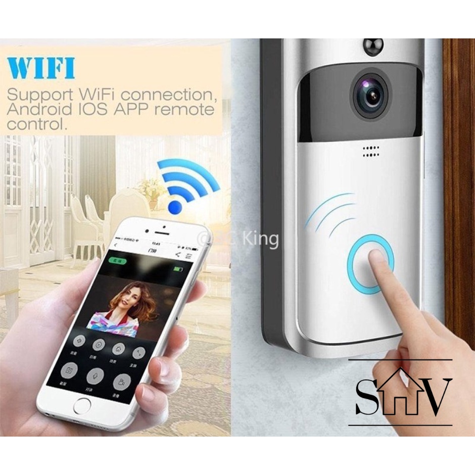 Campainha Smart Com Camera De Video Sem Fio Wi-Fi | Shopee Brasil
