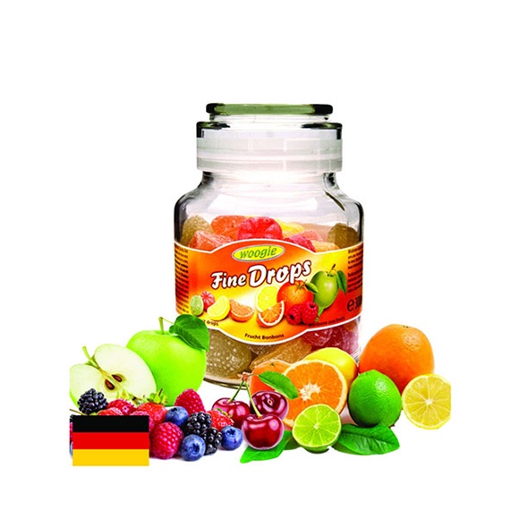Balas de Frutas Sortidas Fine Drops Woogie 300g | Shopee Brasil