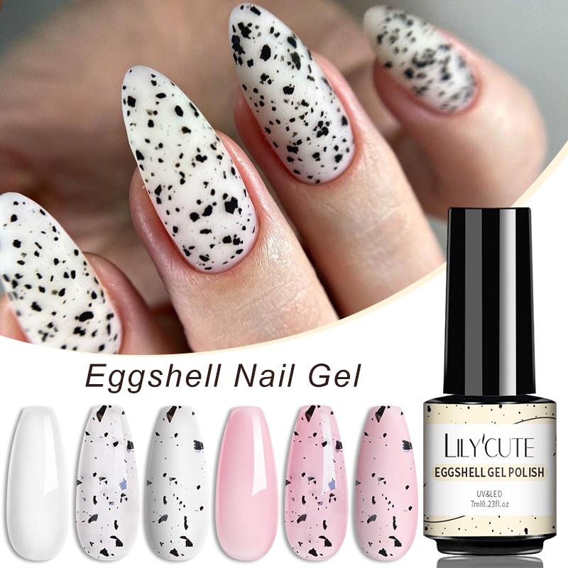 LILYCUTE Gel De Esmalte De Unha De Casca De Ovo Vernis Semi Permanente De Outono Polimento UV ...