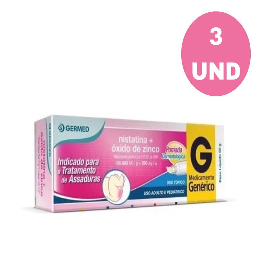 Kit 3X Pomada Assadura 60g - Germed | Shopee Brasil