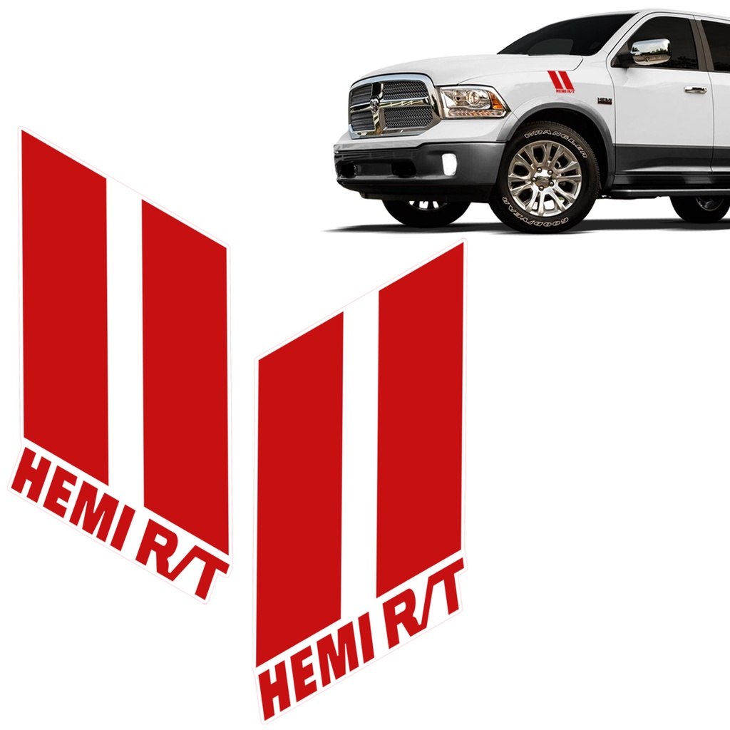Adesivos Hemi R/T Dodge Challenger / Ram 09/14 Vermelho | Shopee Brasil